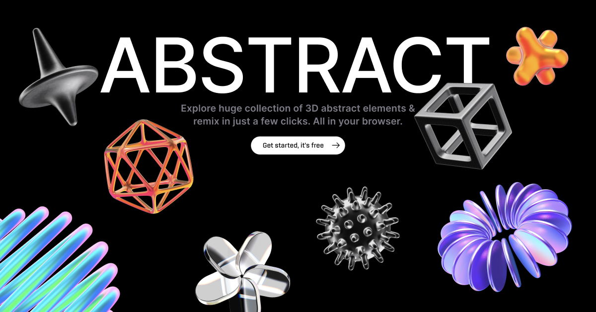 Customize - Abstract 3D elements